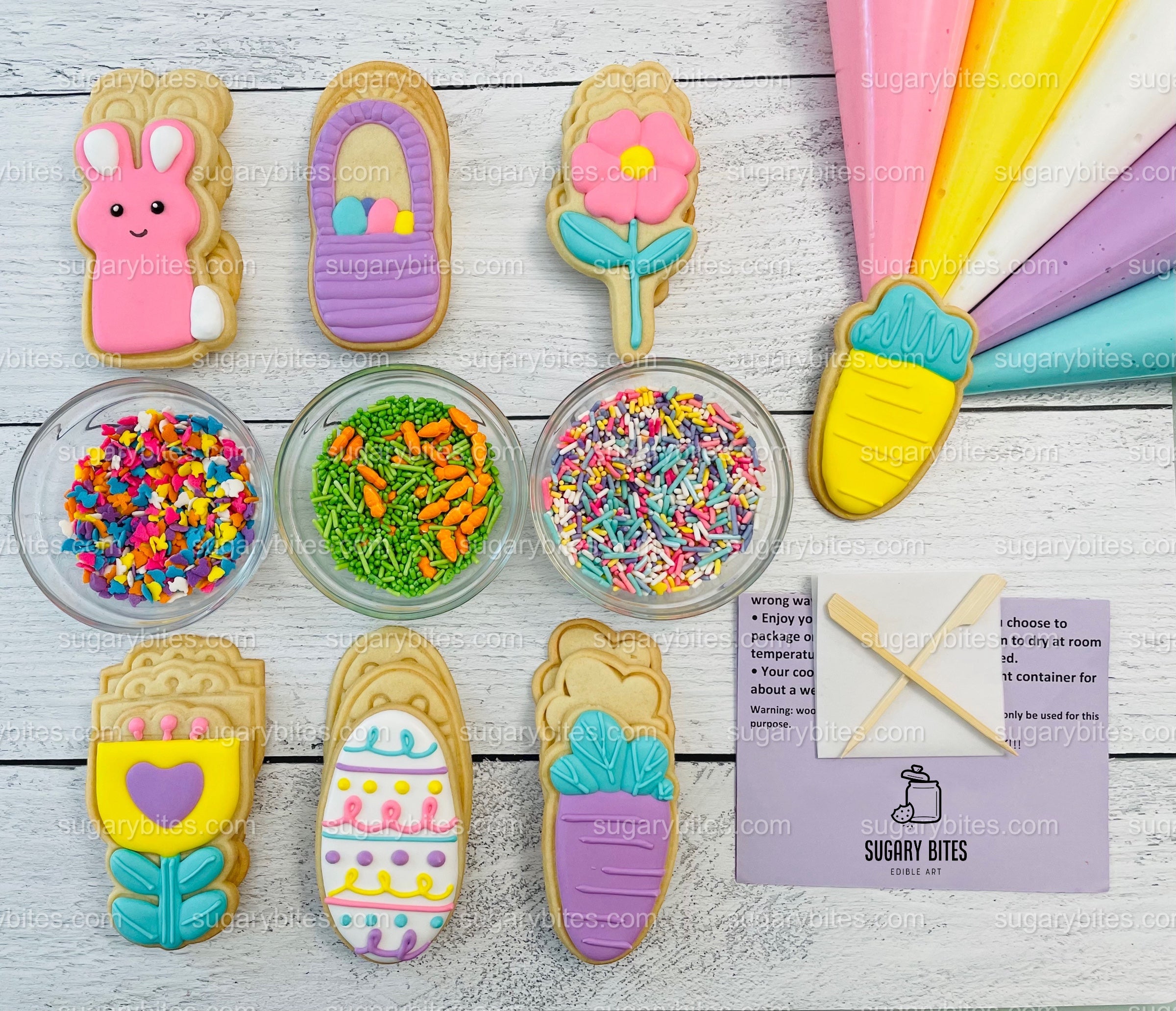 Easter Cookie Decorating Kit, Easter DIY Cookie Kit, **INCLUDES 25 ITE ...