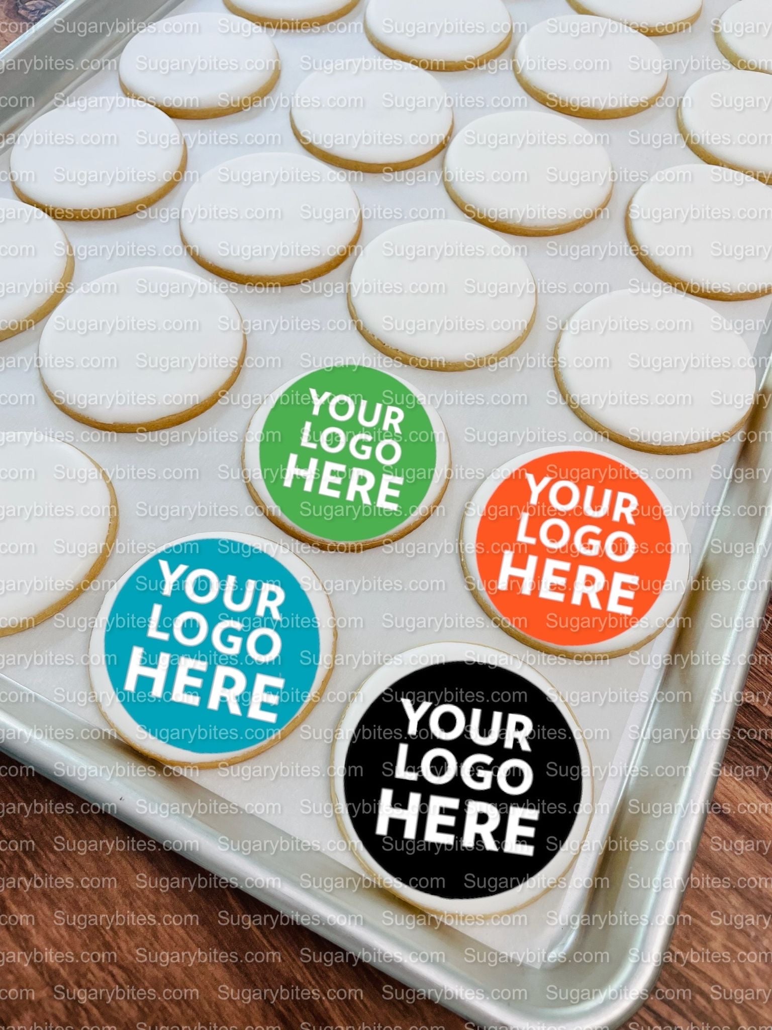 Edible Photo Cookies, Set of 12 Personalized Edible Logo Cookies, Cust ...
